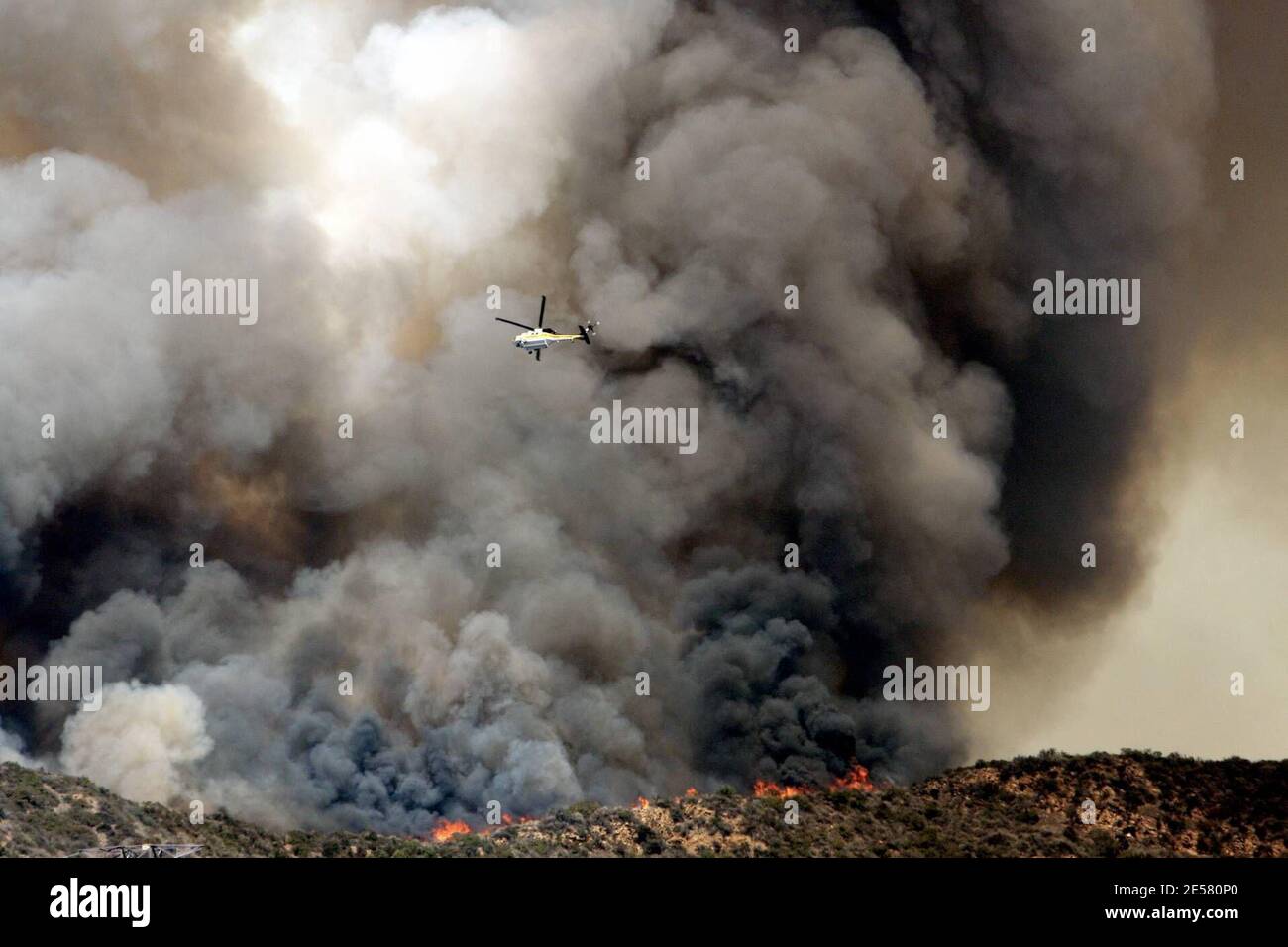The famous Hollywood sign was in danger today as a fire raged on the ...