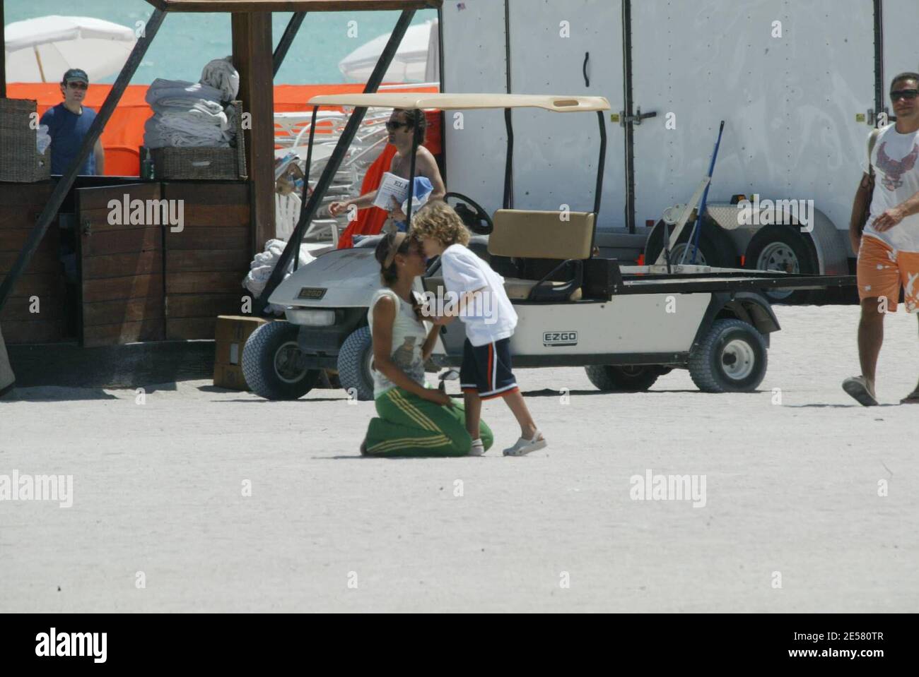 Barbara Becker and sons Noah & Elias enjoy a day with friends playing ...