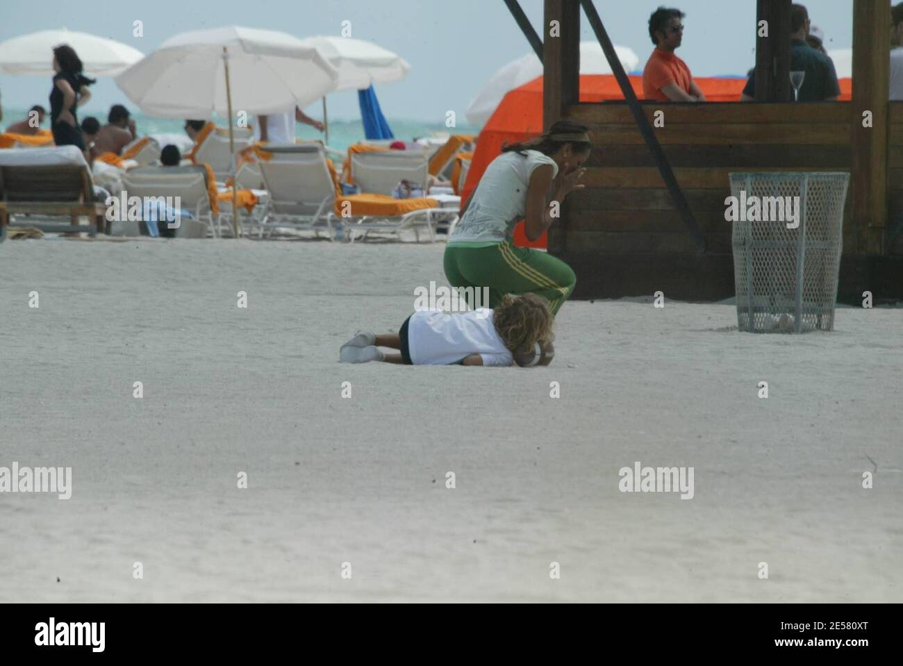 Barbara Becker and sons Noah & Elias enjoy a day with friends playing ...