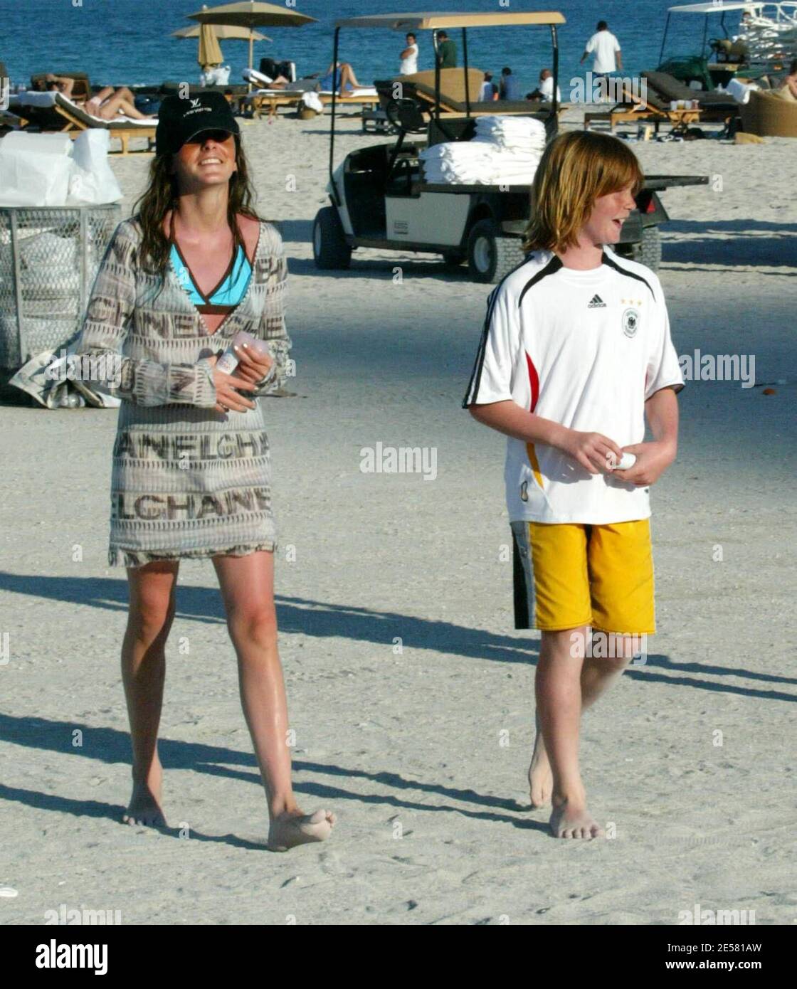 Dina, Ali & Dakota Lohan enjoy a game of football with friends over ...