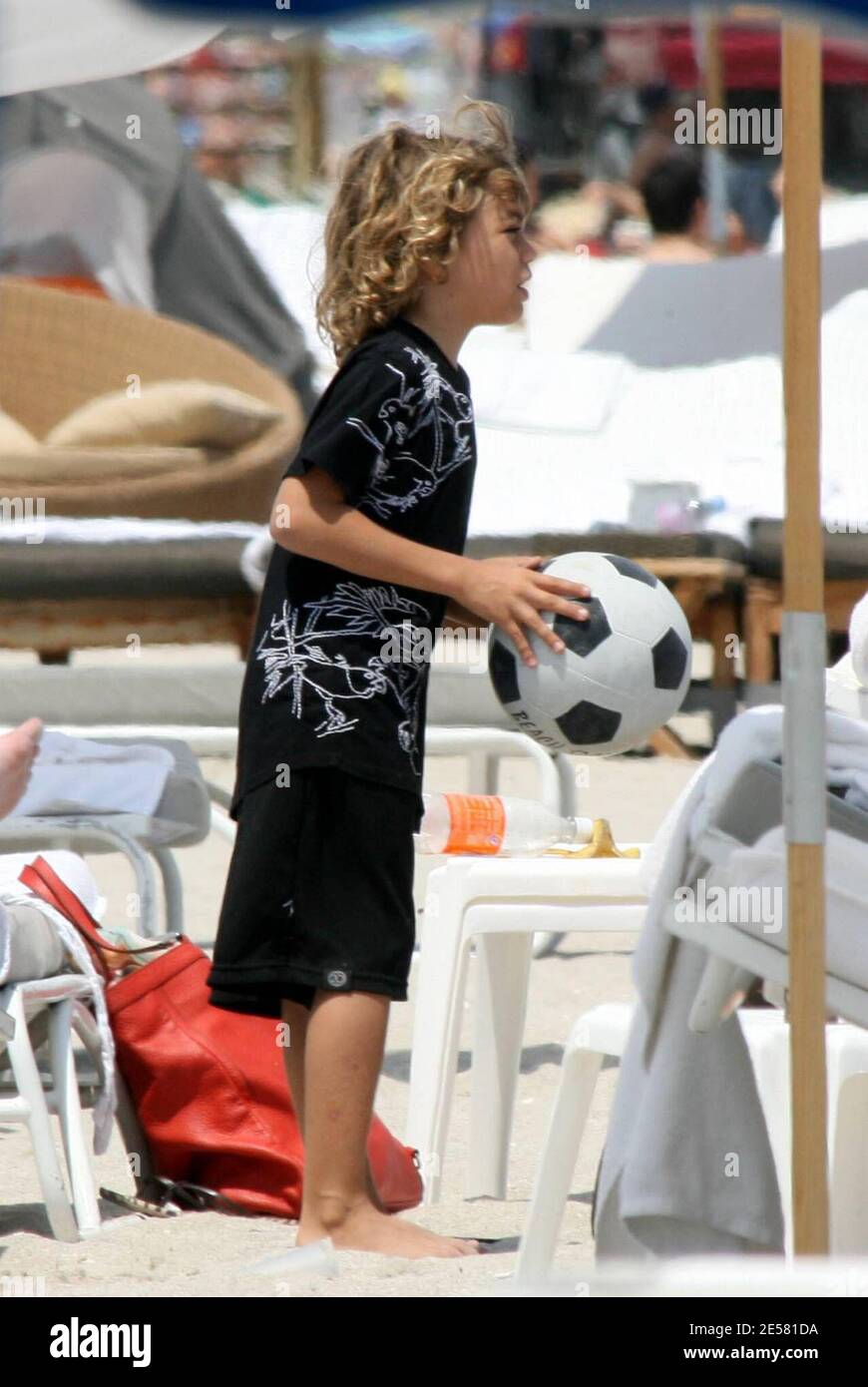 Exclusive!! Barbara Becker and sons spend a day on Miami Beach with ...