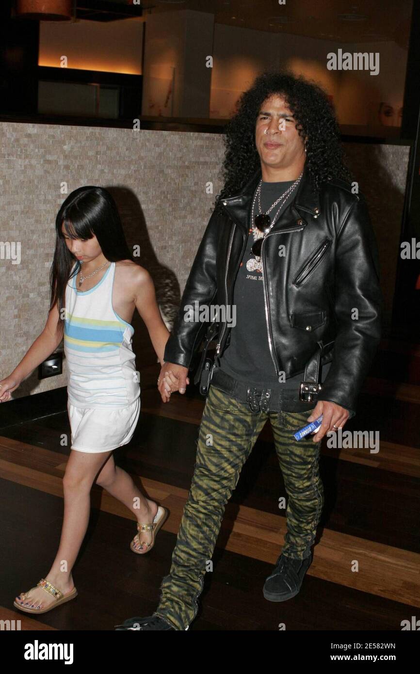 Exclusive!! Slash with daughter walking through The Palms casino after ...