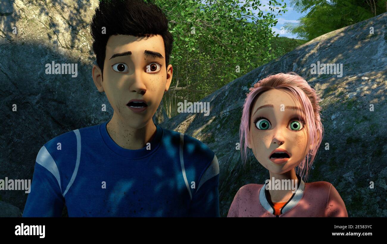 JURASSIC WORLD: CAMP CRETACEOUS, from left: Kenji (voice: Ryan Potter), Brooklynn (voice: Jenna ...