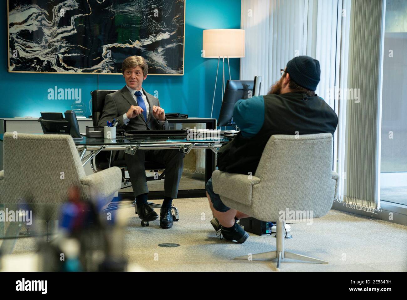 TRUTH SEEKERS, from left: Simon Pegg, Nick Frost (back to camera), The ...