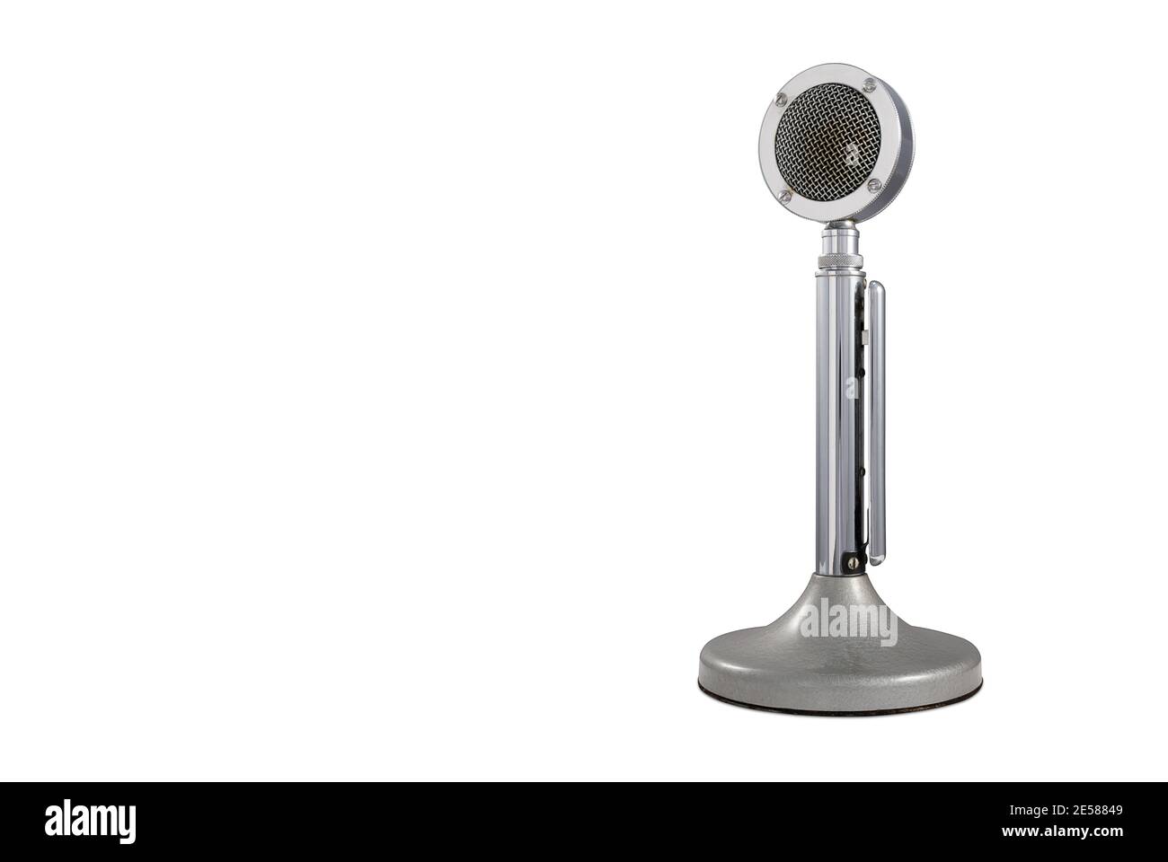 Classic microphone front view Cut Out Stock Images & Pictures - Alamy