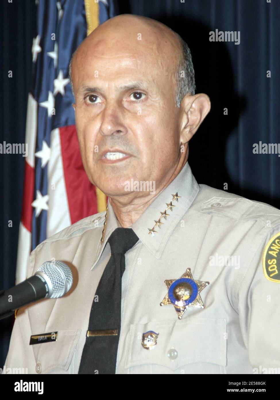 Sheriff Lee Baca holds a press conference with Undersheriff Larry ...