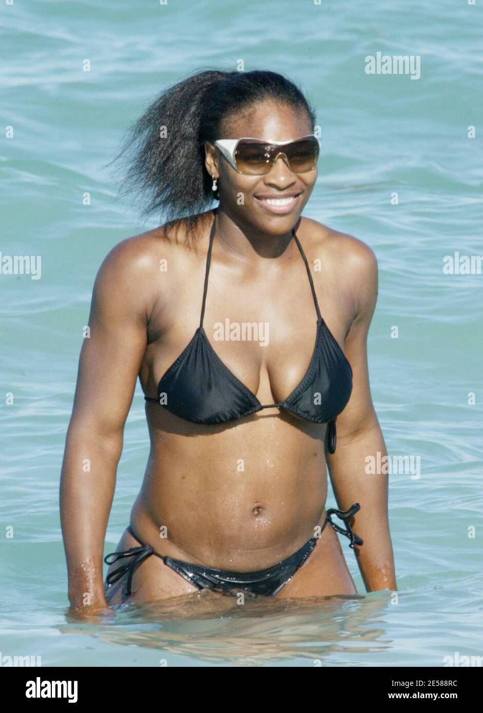 Exclusive!! Serena Williams and boyfriend Jackie Long spend a day on Miami Beach. The couple ...