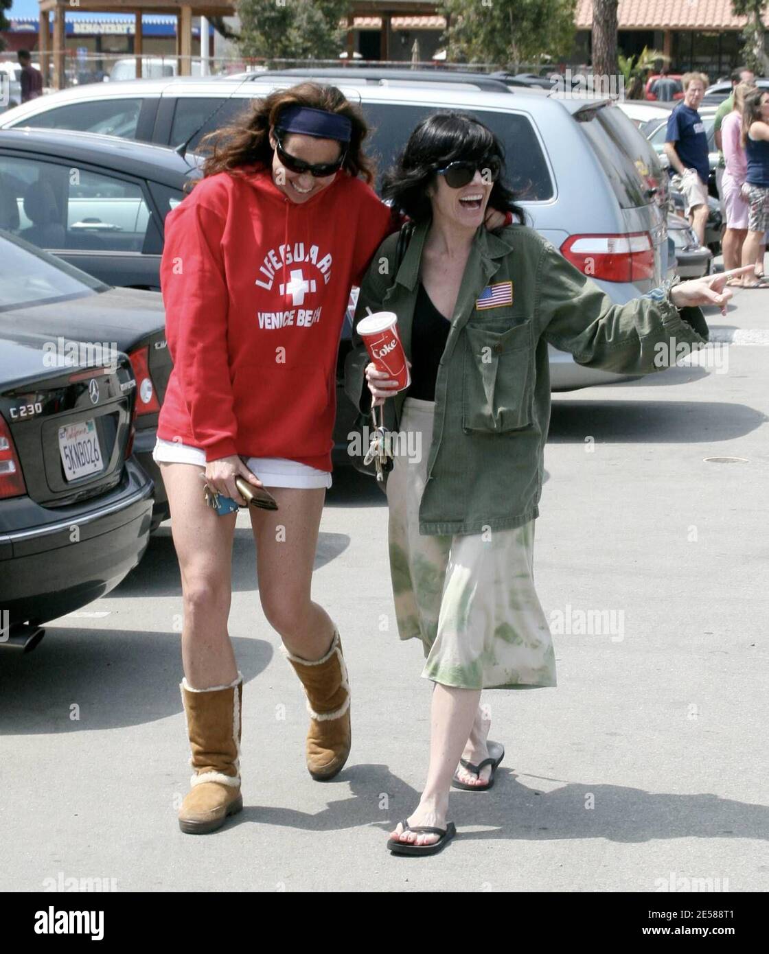 Minnie Driver sports a pair of short shorts during a lunch outing with ...