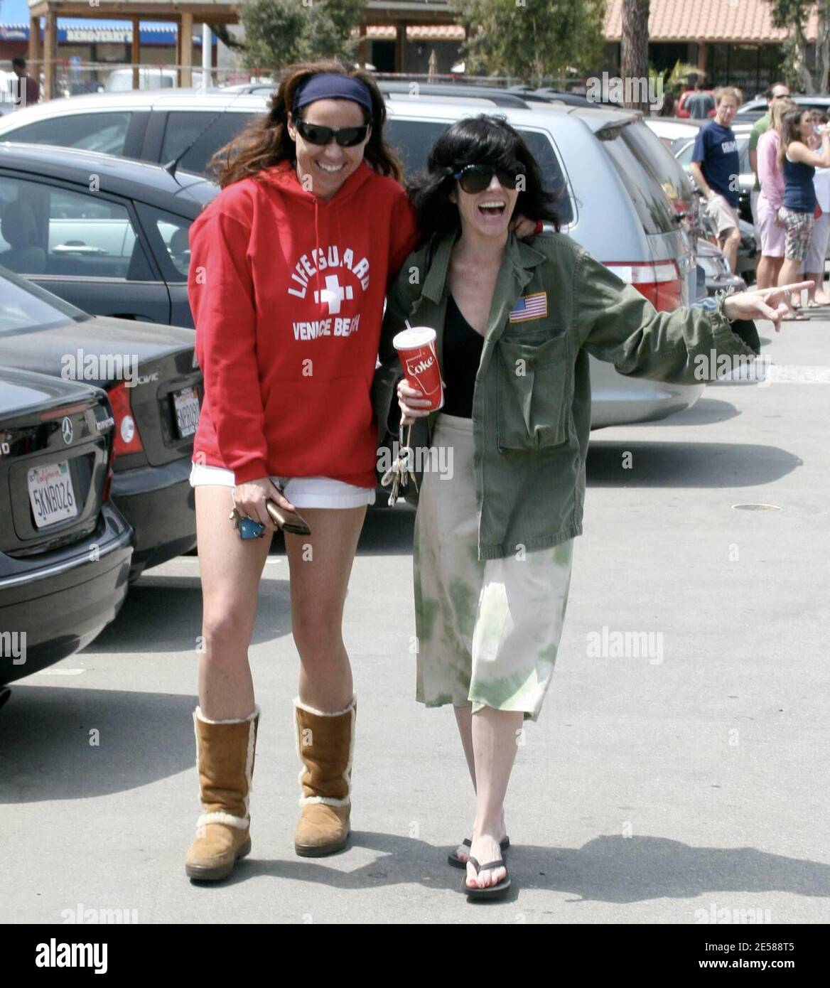 Minnie Driver sports a pair of short shorts during a lunch outing with ...