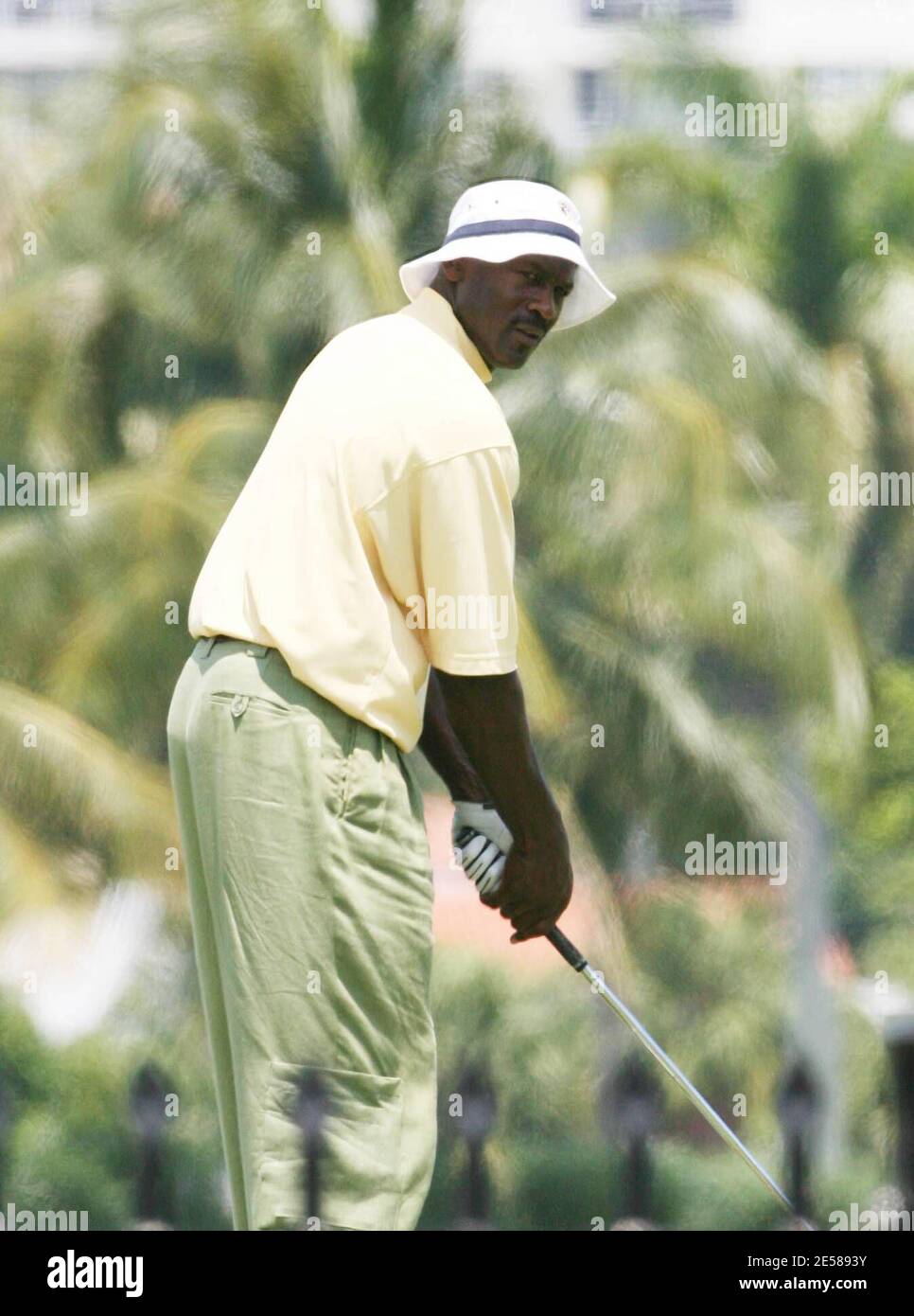 Exclusive!! NBA legend Michael Jordan takes time out to enjoy a game of ...