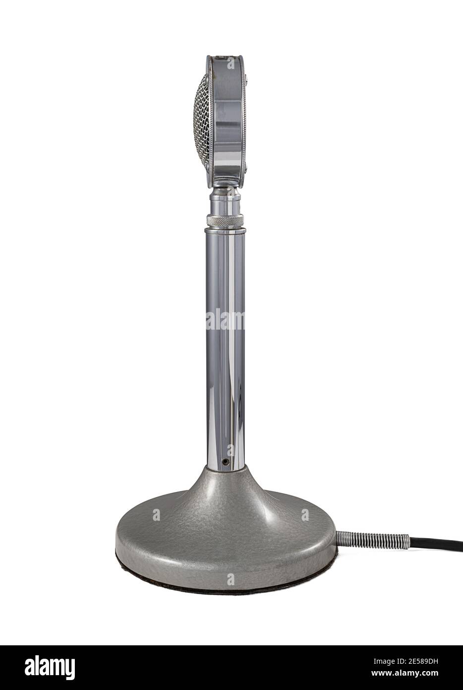 Side view of a 1930s desktop radio microphone Stock Photo - Alamy