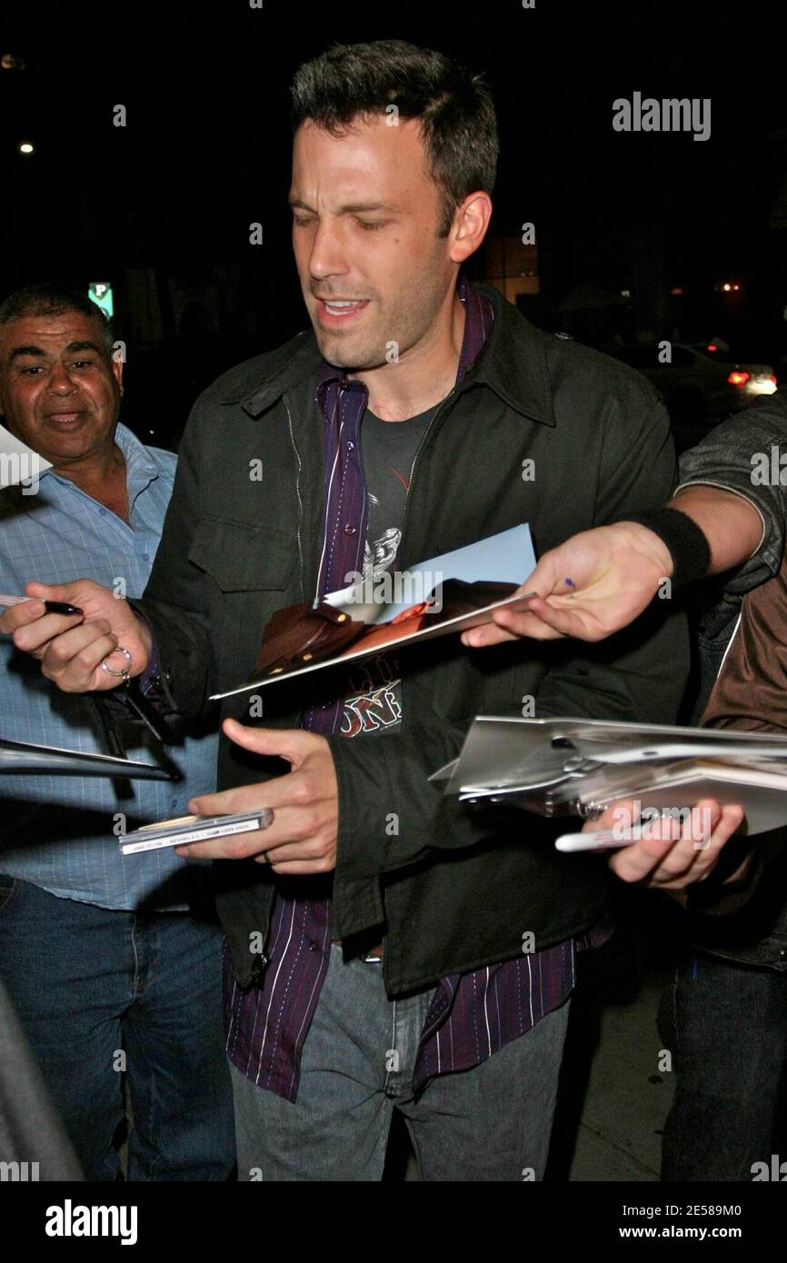 Actor Ben Affleck signs autographs outside the Endeavor Talent Agency ...