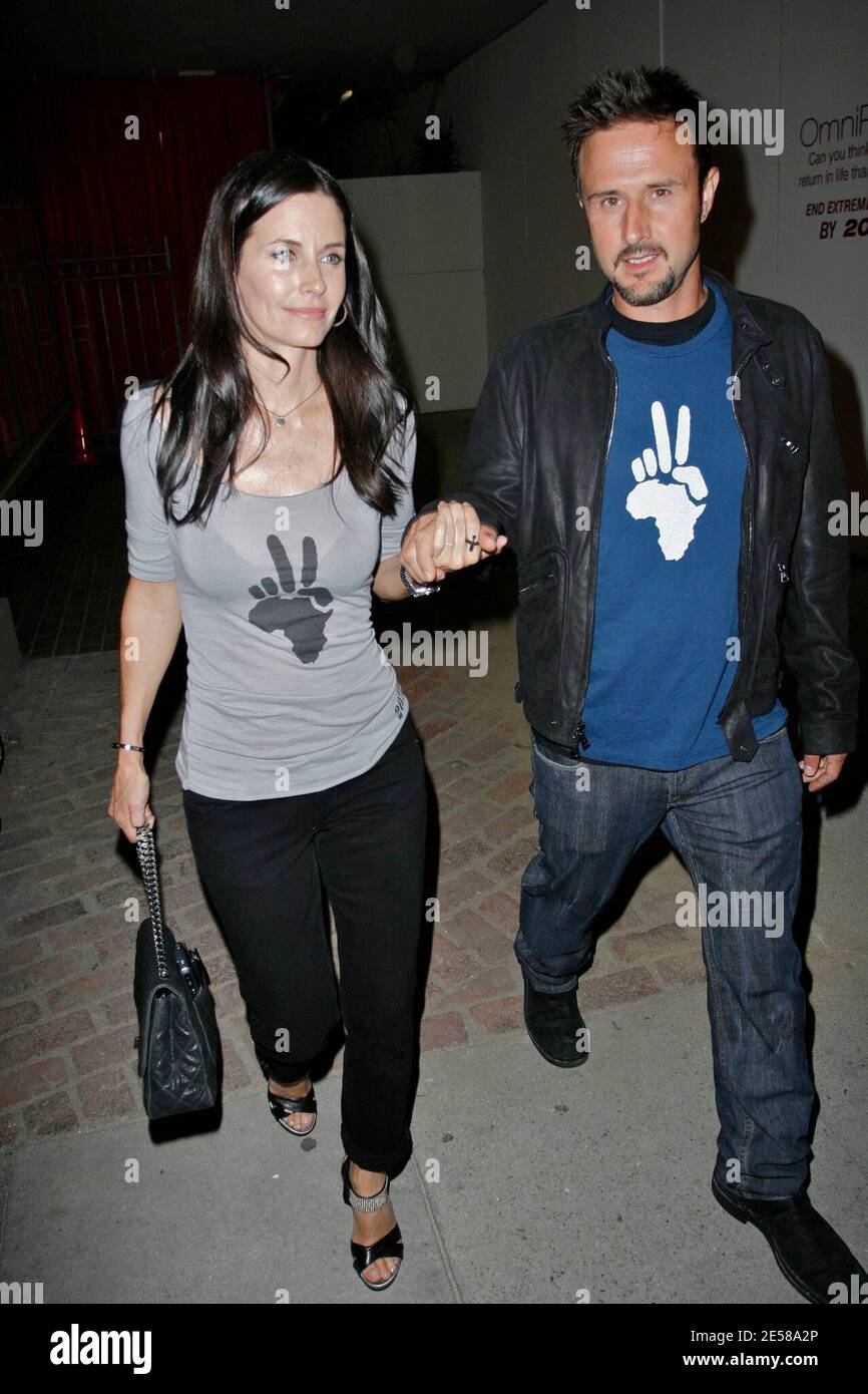 Courtney Cox and David Arquette at the benefit launch for the Omnipeace ...