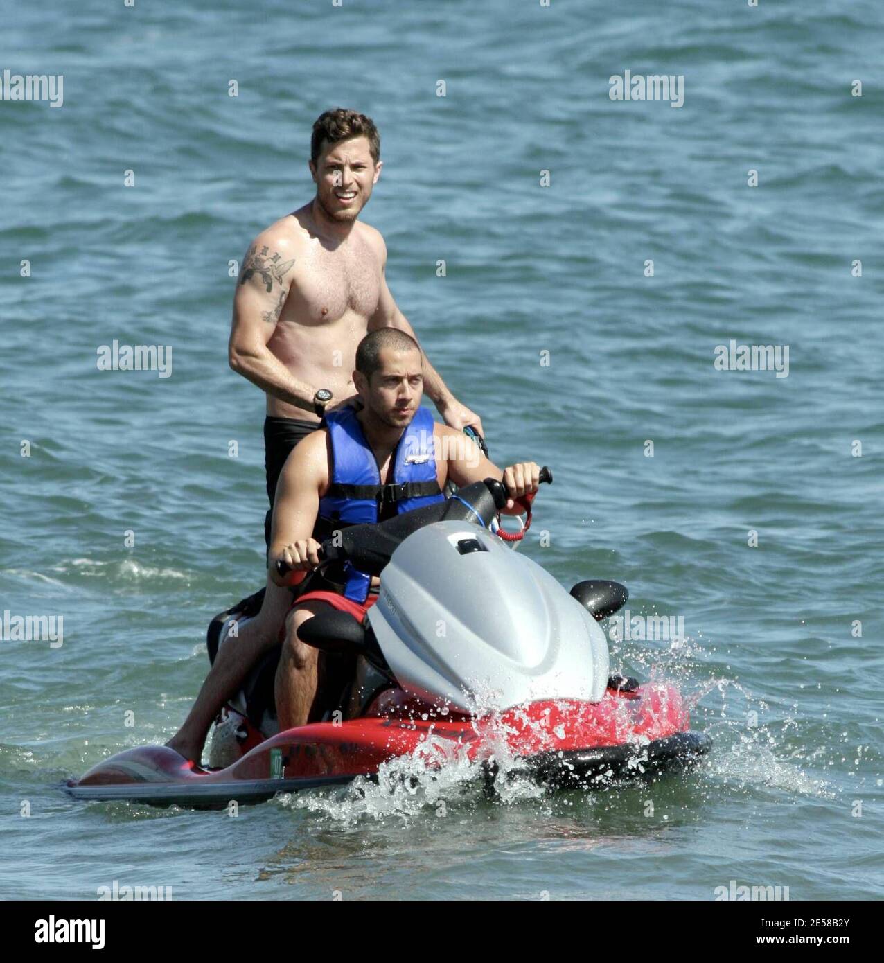 Harry Morton shows off his skills with a jet ski. Malibu, Calif. 7/1/07 ...