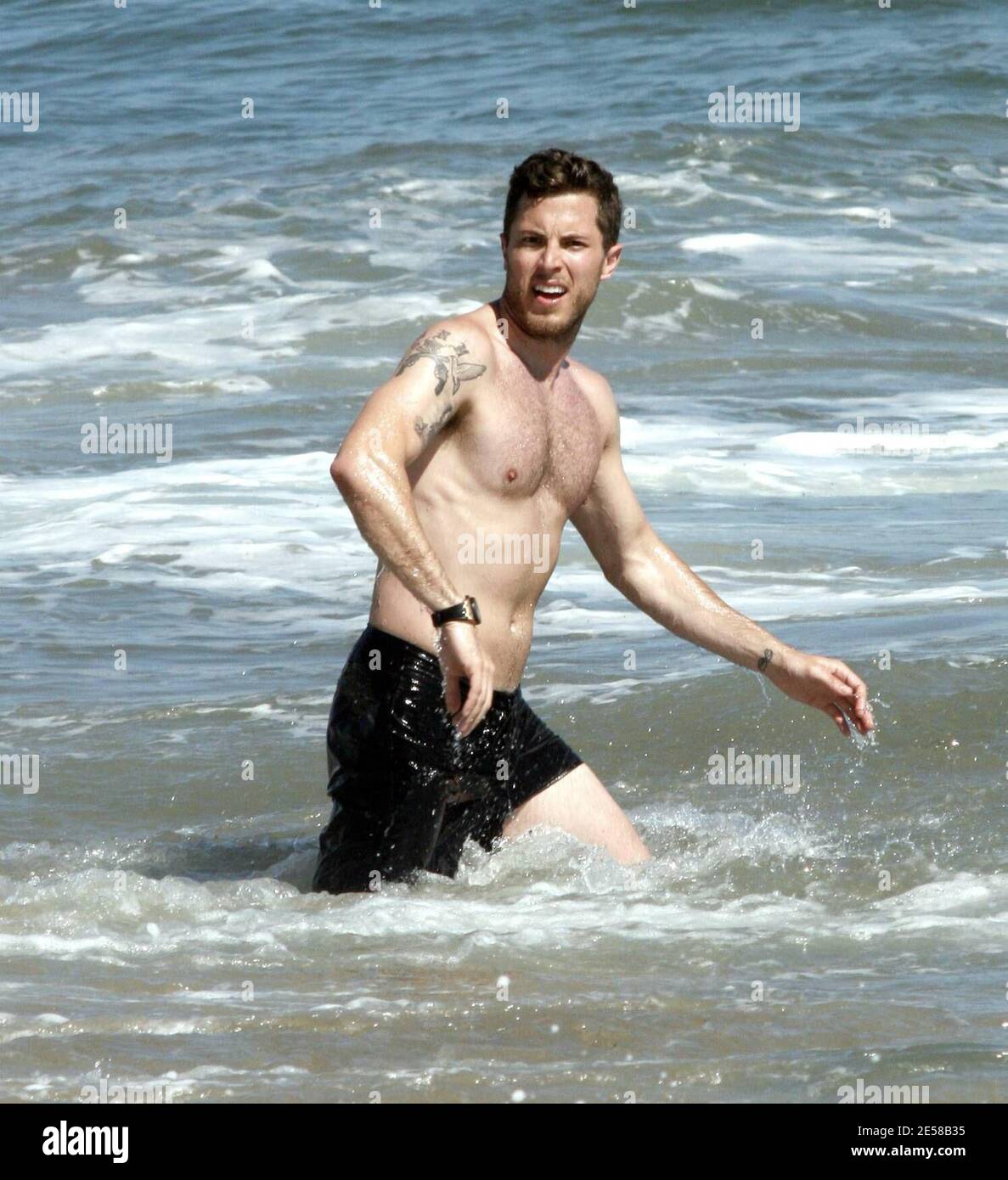 Harry Morton shows off his skills with a jet ski. Malibu, Calif. 7/1/07 ...