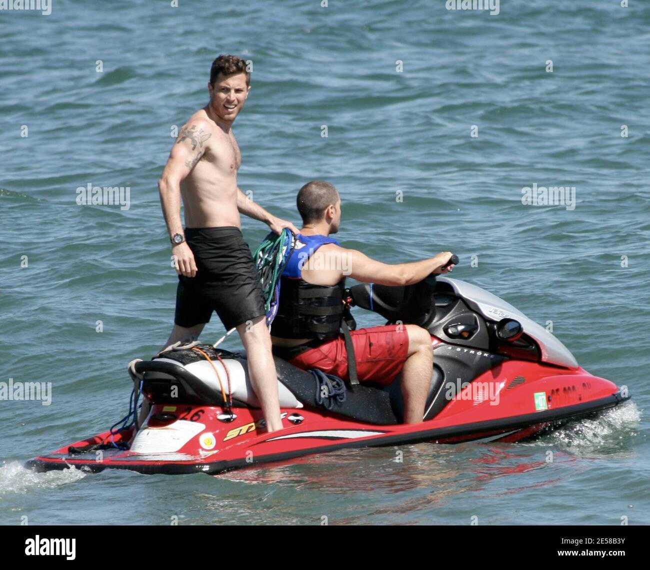 Harry Morton shows off his skills with a jet ski. Malibu, Calif. 7/1/07 ...