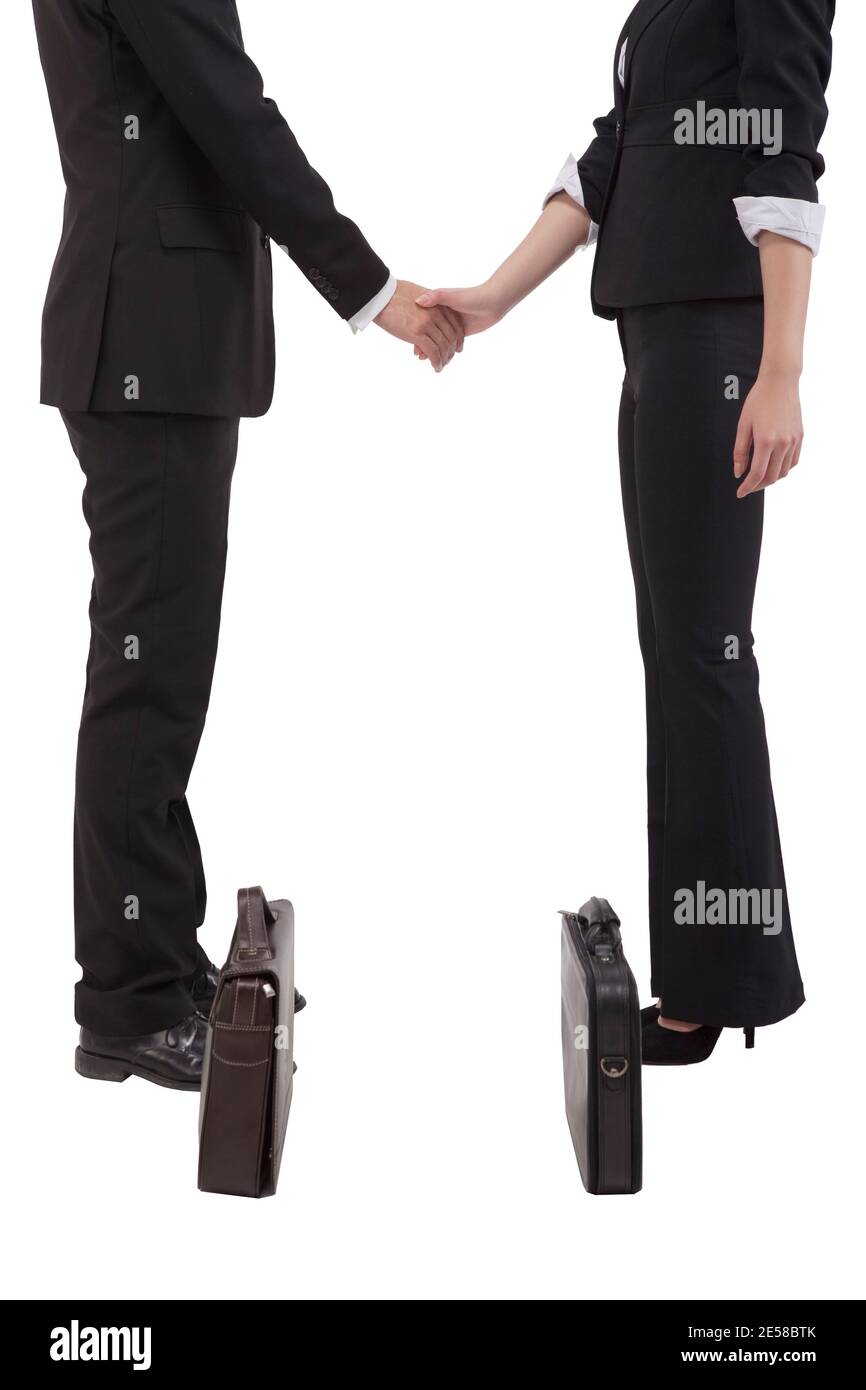Two people shaking hands cut out hi-res stock photography and images ...