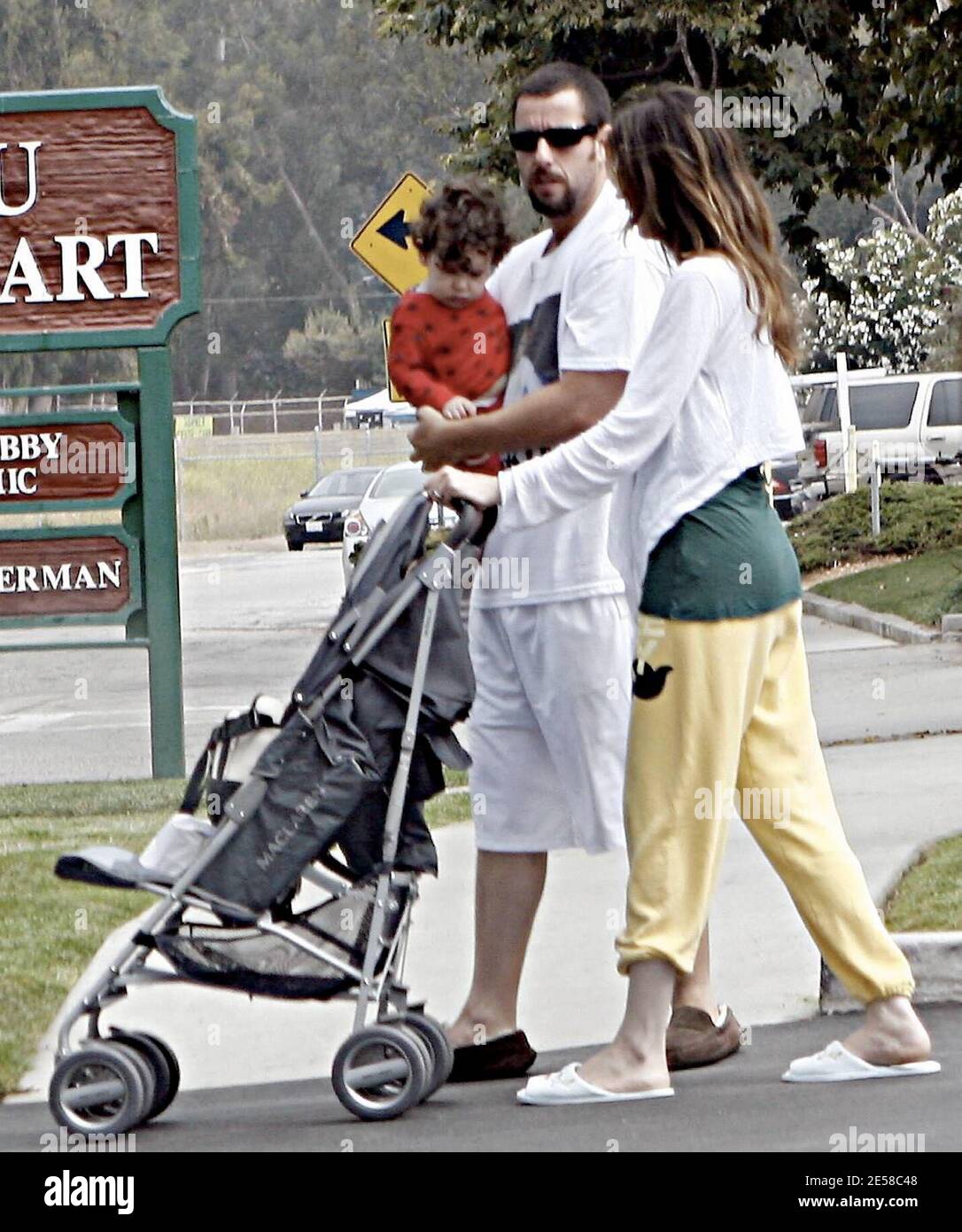 Exclusive!! Proud papa, Adam Sandler, spends a family day with his wife ...