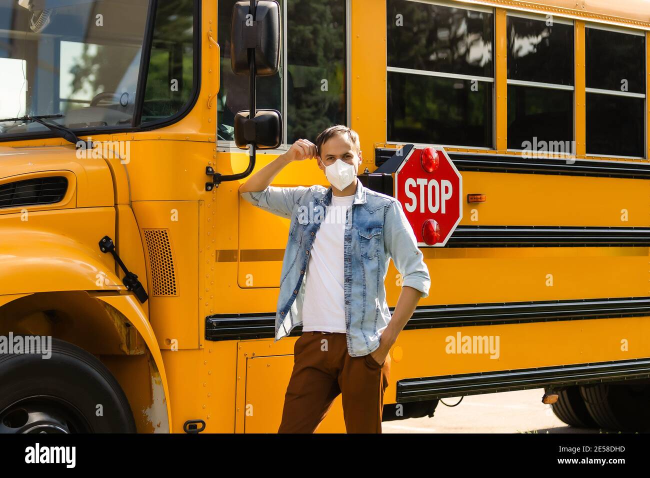 School bus steering wheel hi-res stock photography and images - Alamy