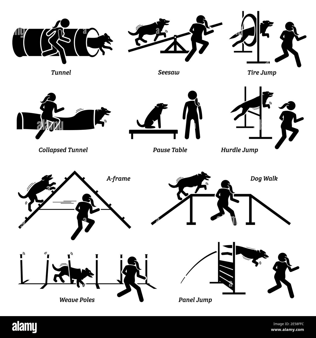 Agility Teeter Totter Stock Vector Images Alamy