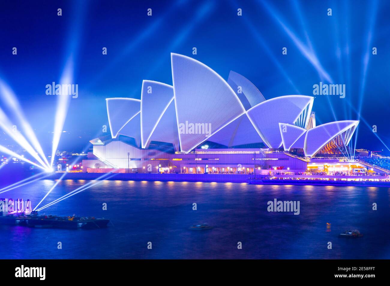 Sydney, Australia, 26 January 2021. A fireworks display and special ...