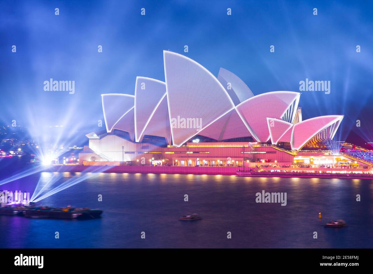 Sydney, Australia, 26 January 2021. A fireworks display and special ...