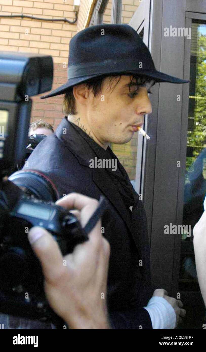 Kate Moss's ex-boyfriend and singer Pete Doherty appears at West London ...