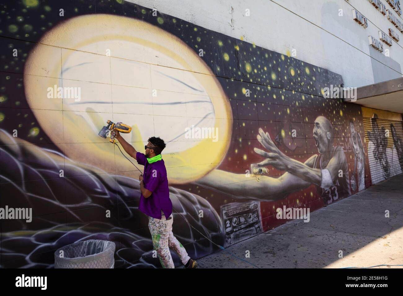 Los Angeles, USA. 26th Jan, 2021. On the one year anniversary of the ...