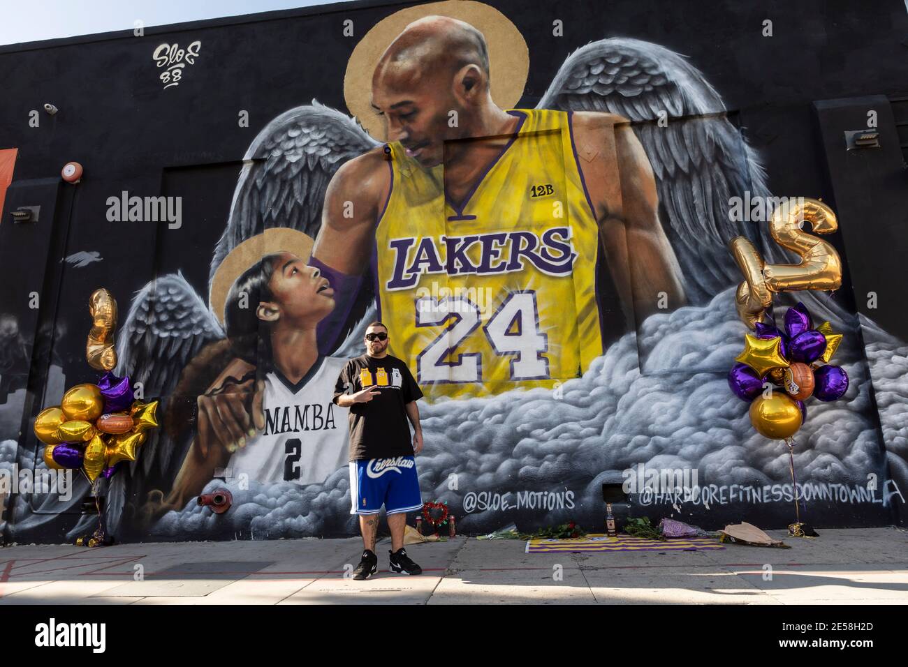 Los Angeles, USA. 26th Jan, 2021. On the one year anniversary of the ...