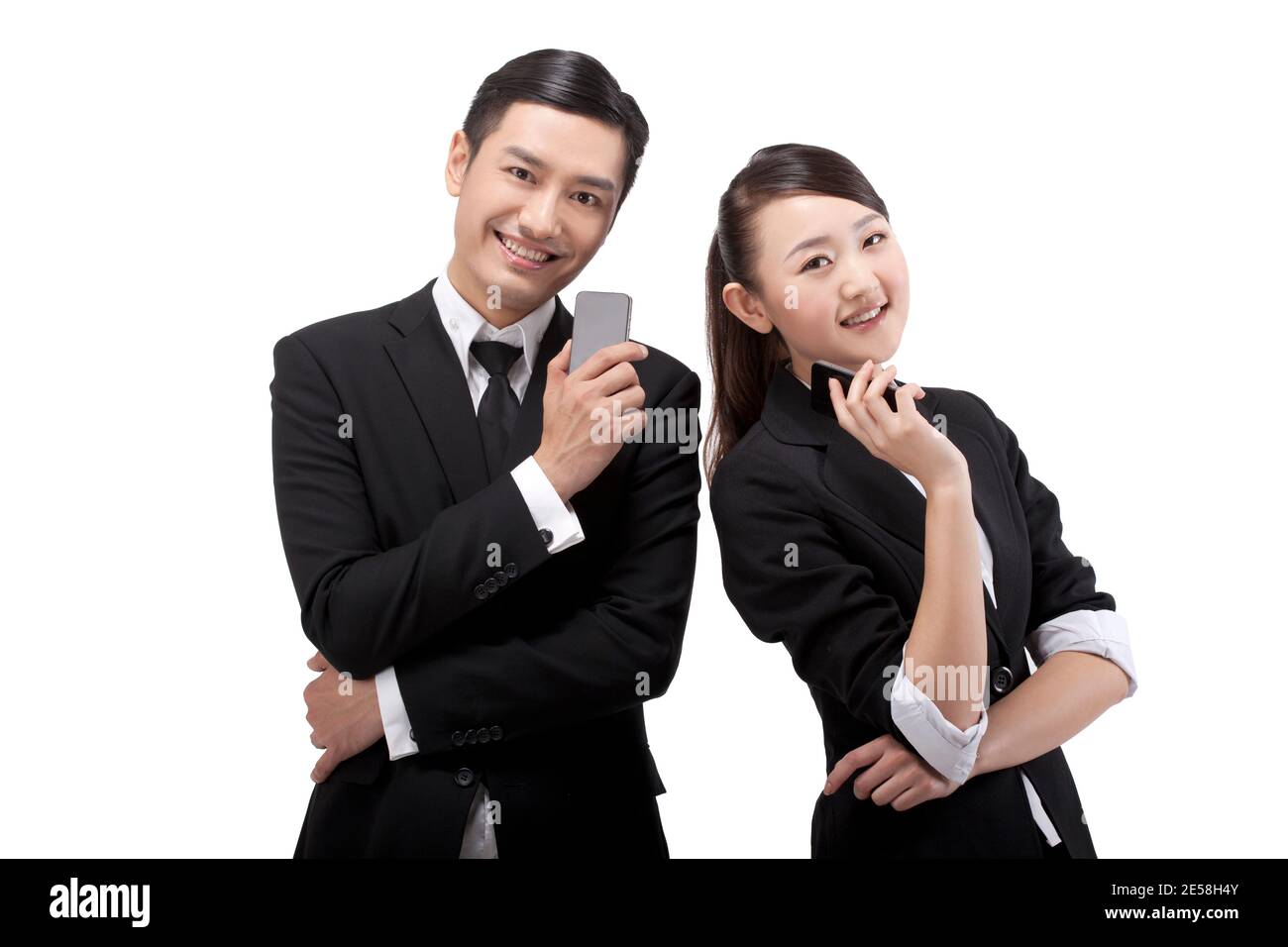 Portrait of Business people calling high quality photo Stock Photo - Alamy