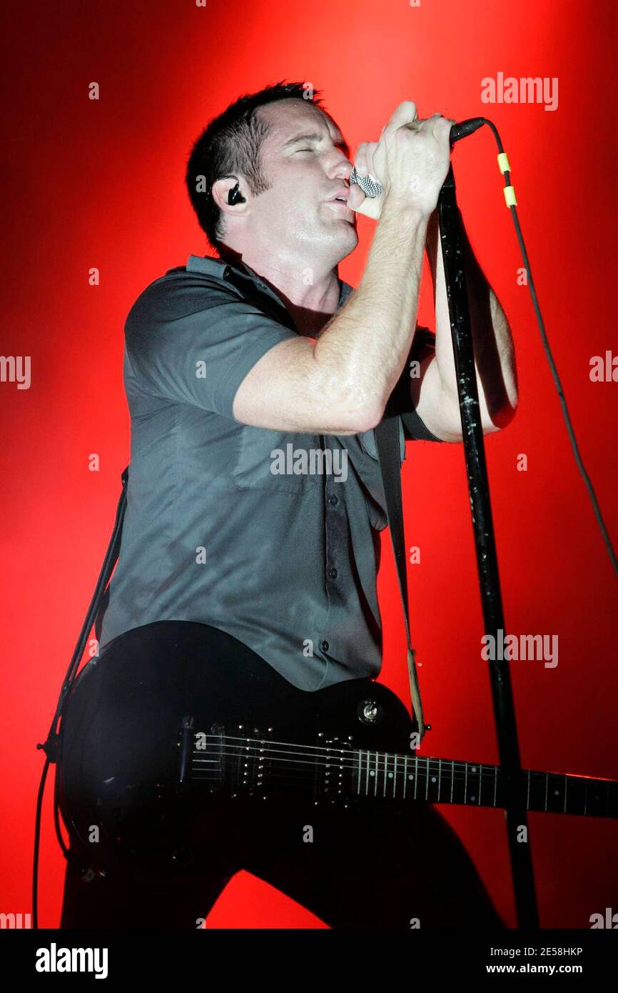 US rock band Nine Inch Nails performs at the last day at the Reading ...