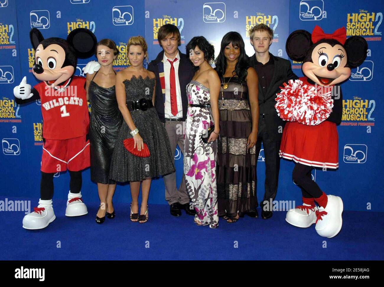 The cast of "High School Musical 2" at their European Premiere at the ...