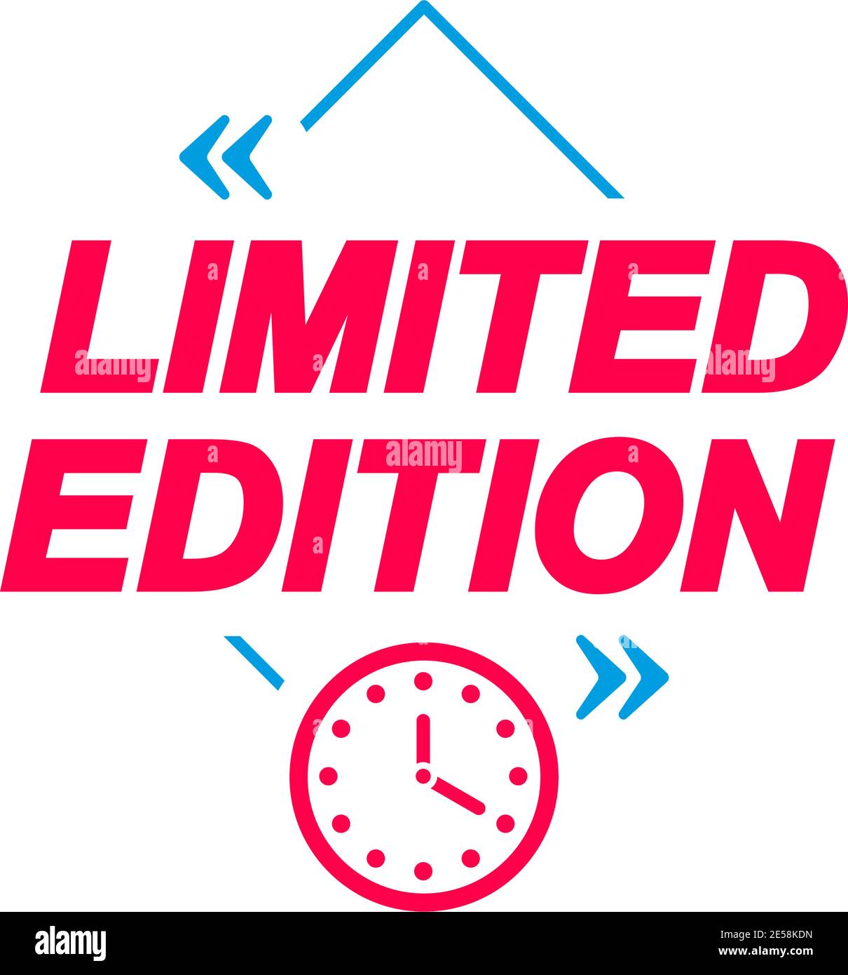 Limited Edition labels. Speech bubbles with clock icon. Advertising and ...