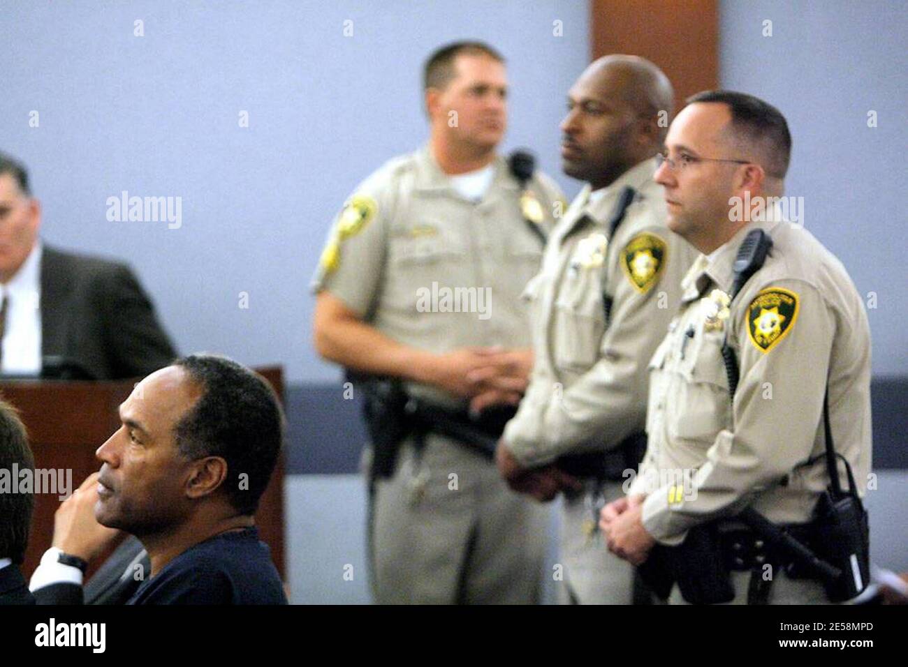 OJ Simpson appears in court in Las Vegas Nevada charged with armed ...