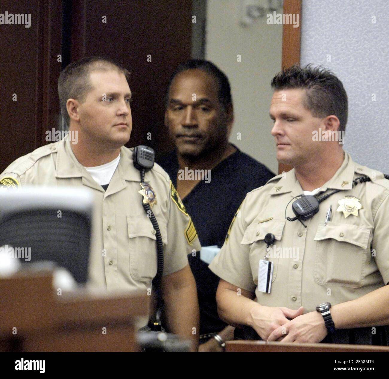 OJ Simpson appears in court in Las Vegas Nevada charged with armed ...