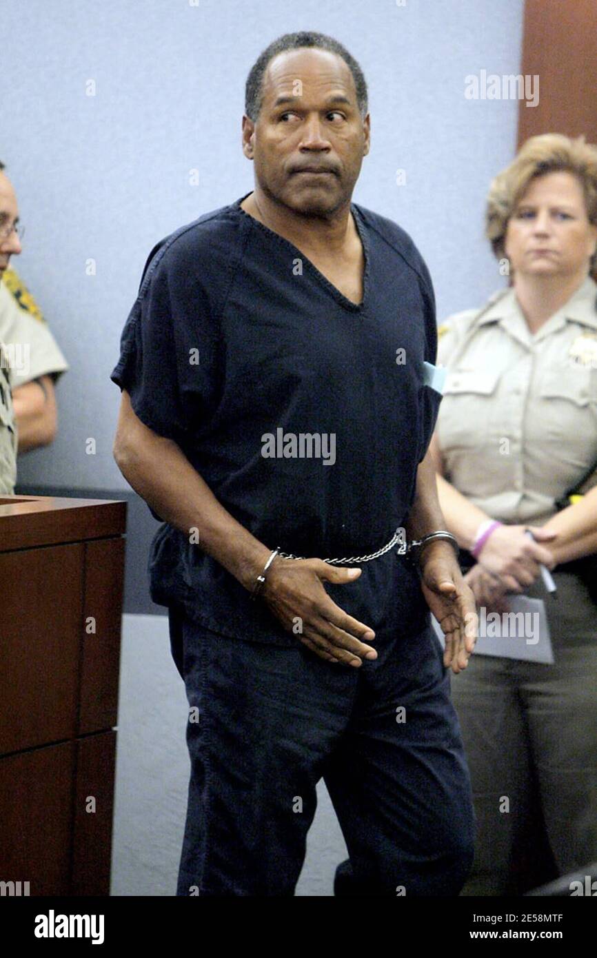 OJ Simpson appears in court in Las Vegas Nevada charged with armed ...