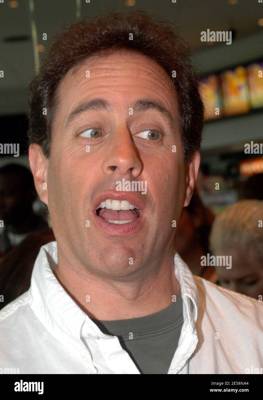 Jerry Seinfeld gets interviewed at a preview of his new movie "Bee ...