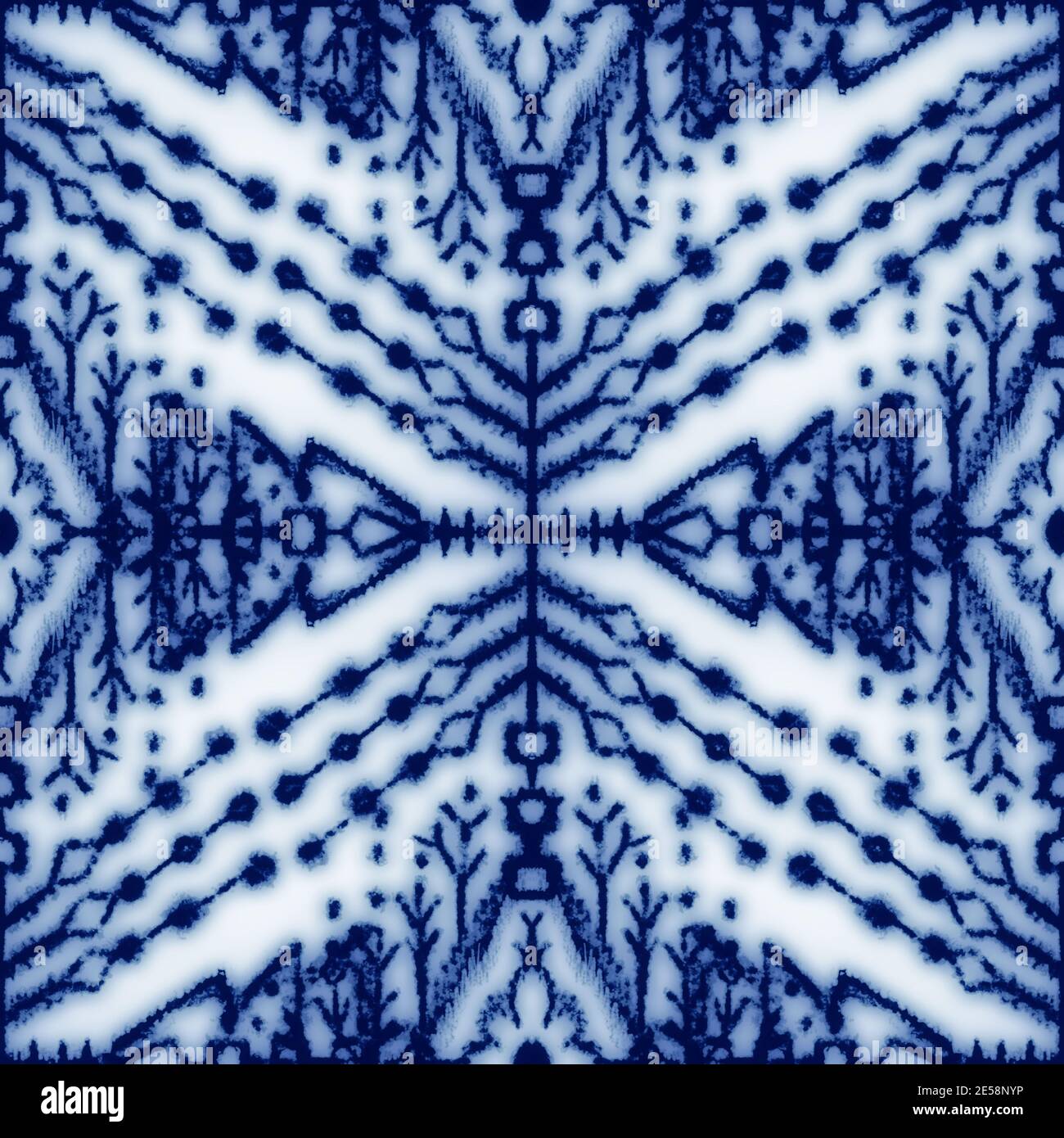 Seamless classic blue and white ceramic design Stock Photo - Alamy