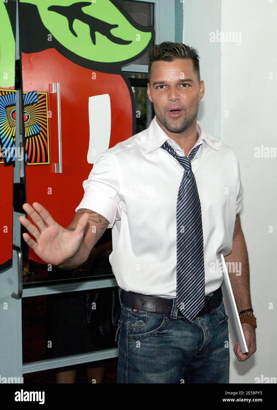 Ricky Martin receives the key to the City of Miami Beach, Florida from ...