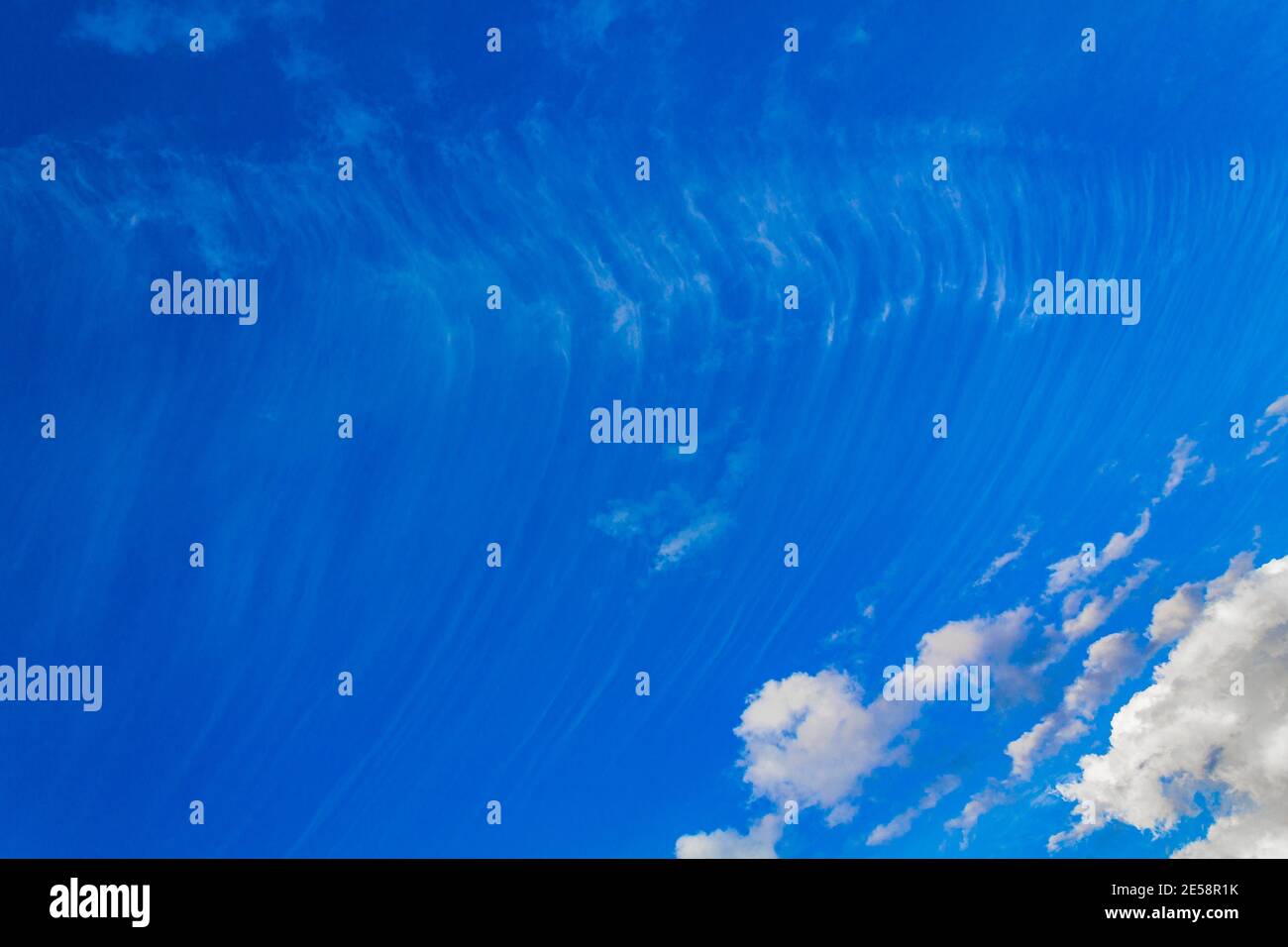 Blue sky with beautiful wavy clouds abstract nature Norway Stock Photo ...