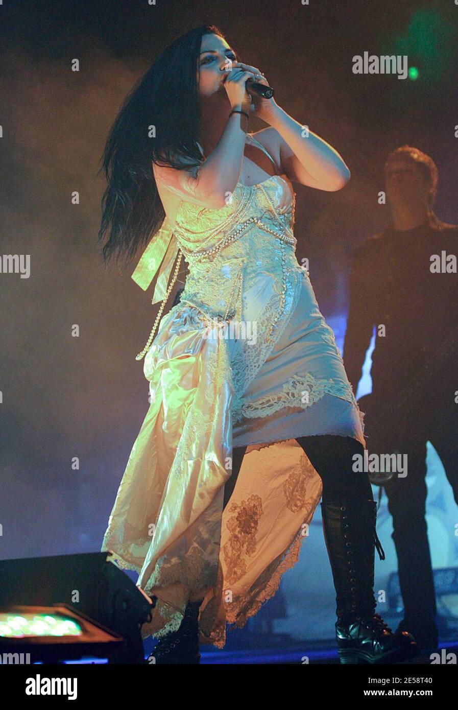 Amy Lee of Evanescence performs on the opening night of The Open Door ...
