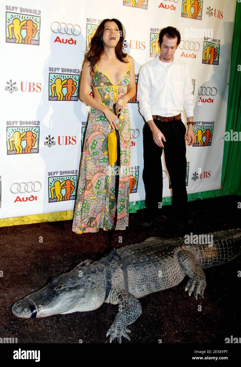 Kelly Hu arrives at the 11th Annual Best Buddies Gala and makes friends ...