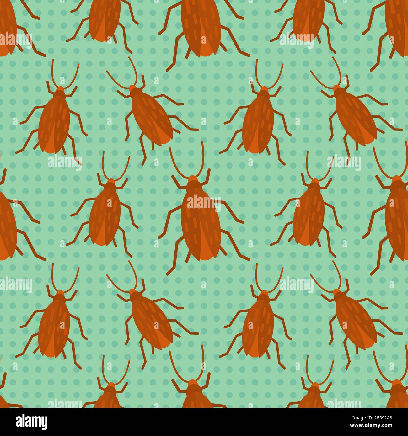 cockroach insect seamless pattern vector illustration Stock Vector ...