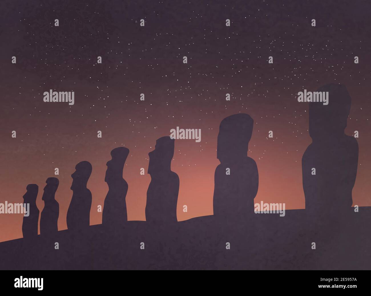 The moai illustration hi-res stock photography and images - Alamy