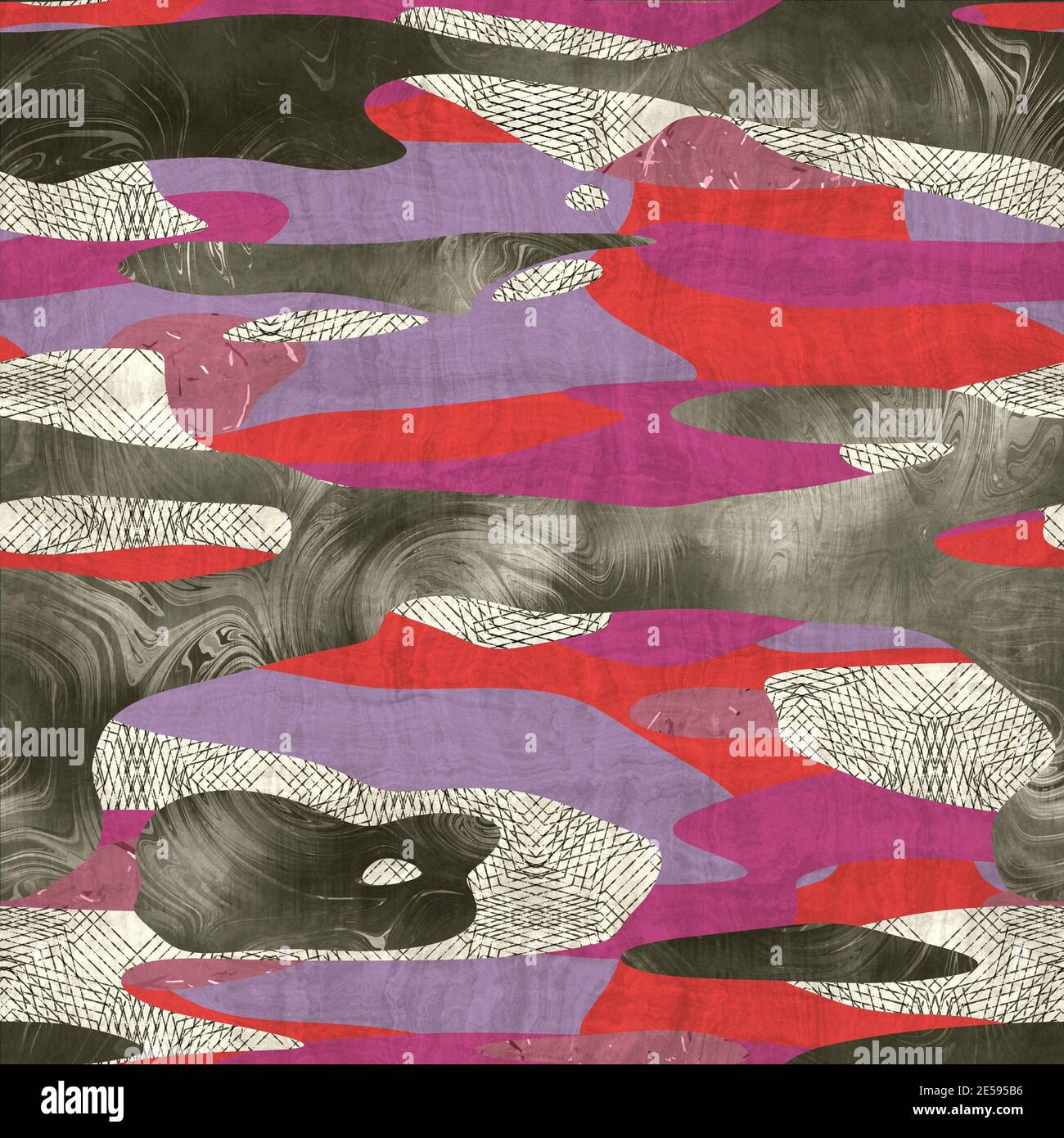 Seamless collage in camo shapes vivid montage Stock Photo - Alamy