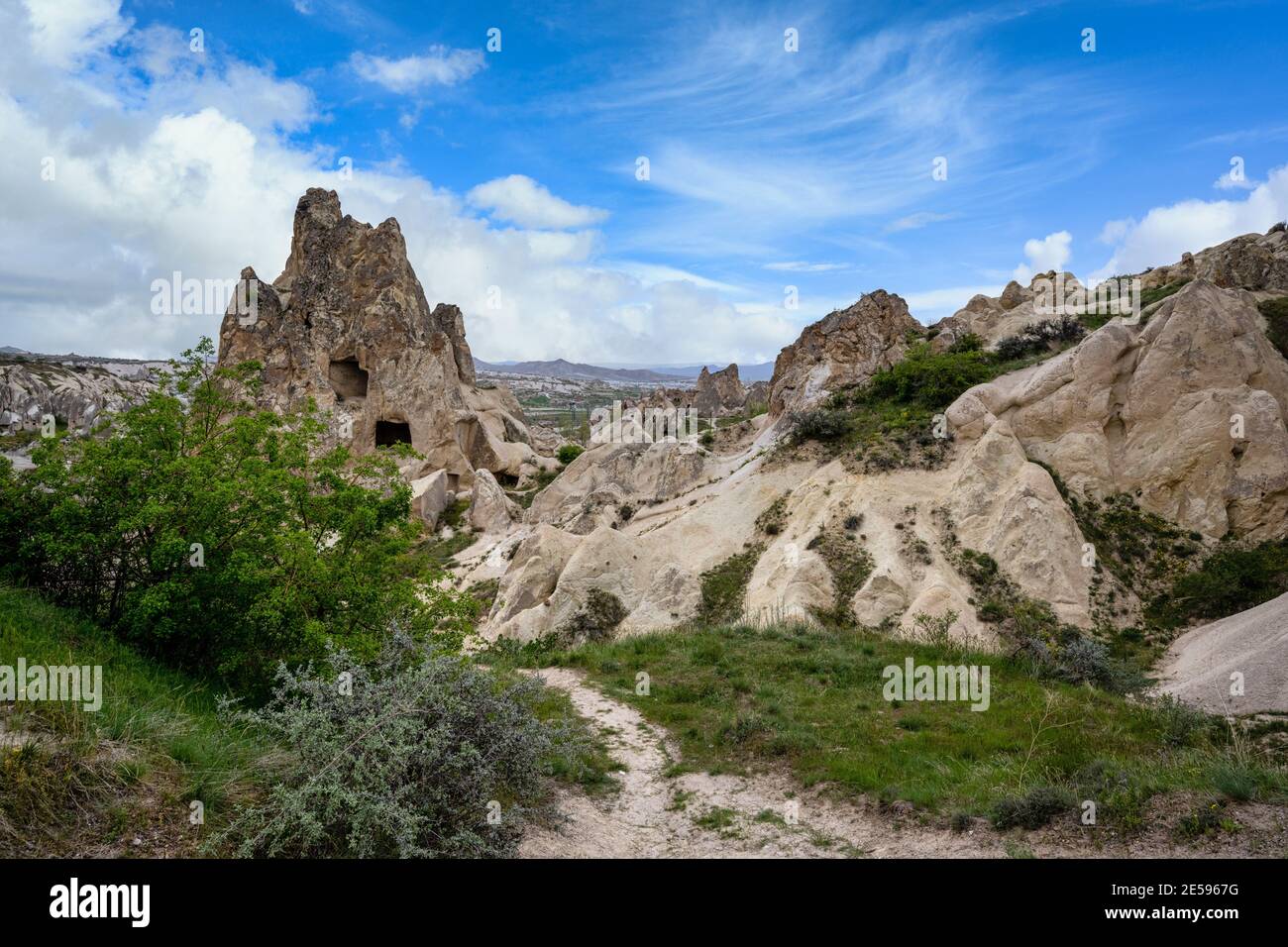 The Zelve Open Air Museum in Cappadocia, Turkey, has many sharp ...