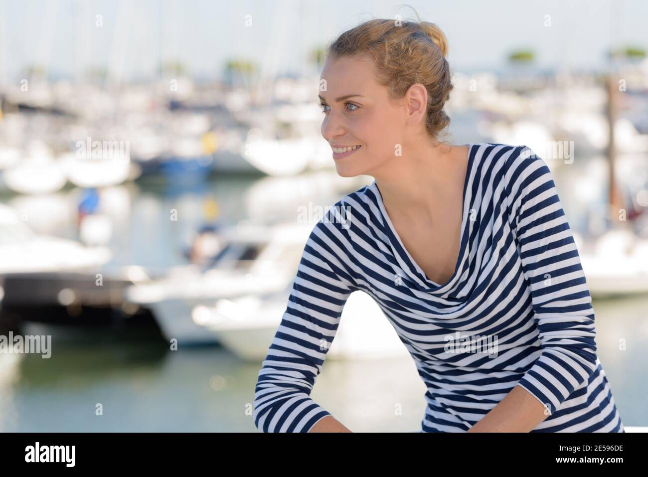 picture of woman on the port Stock Photo - Alamy