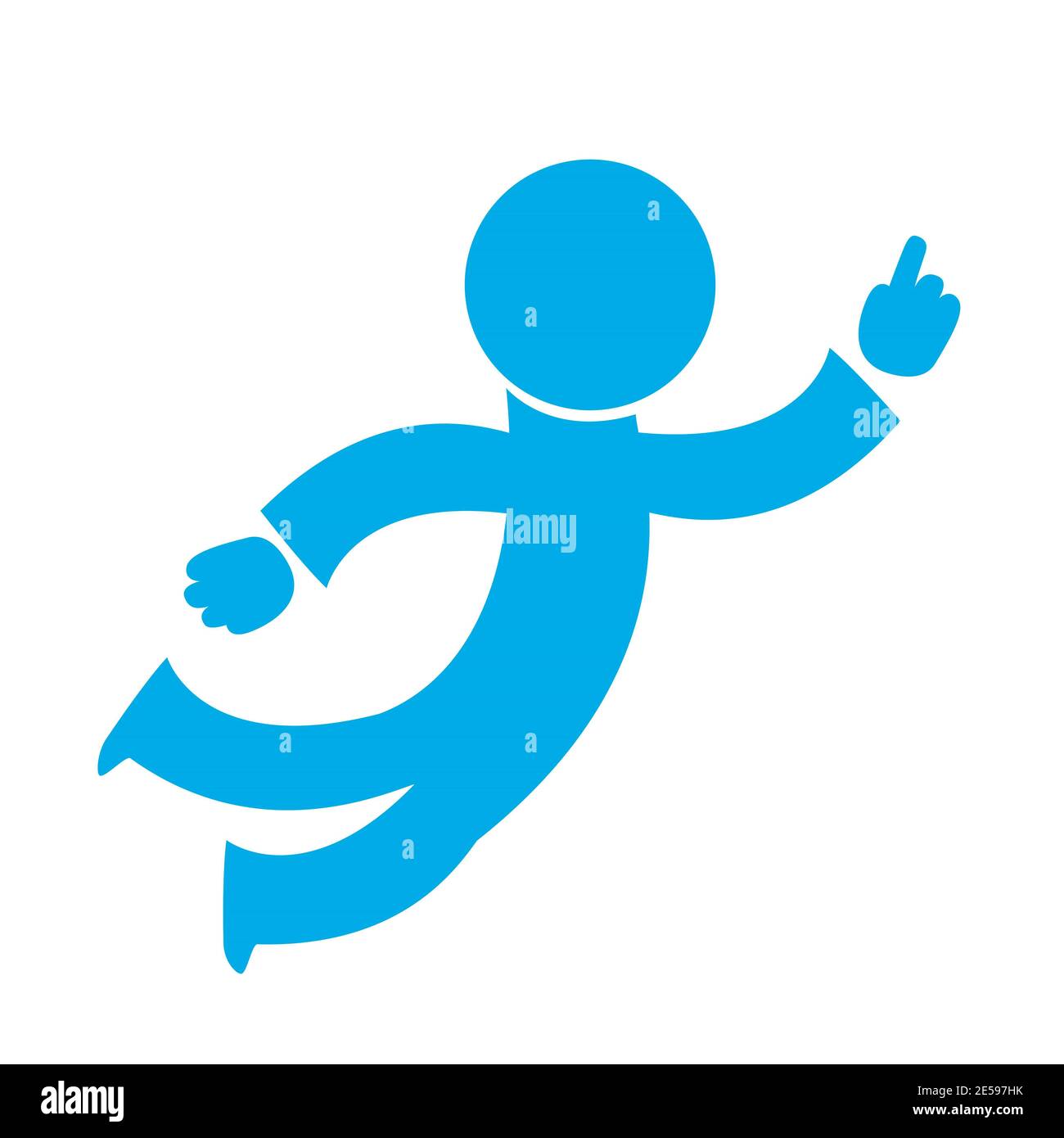 Stock Illustration Symbolic Blue Man on a White Background Stock Photo ...