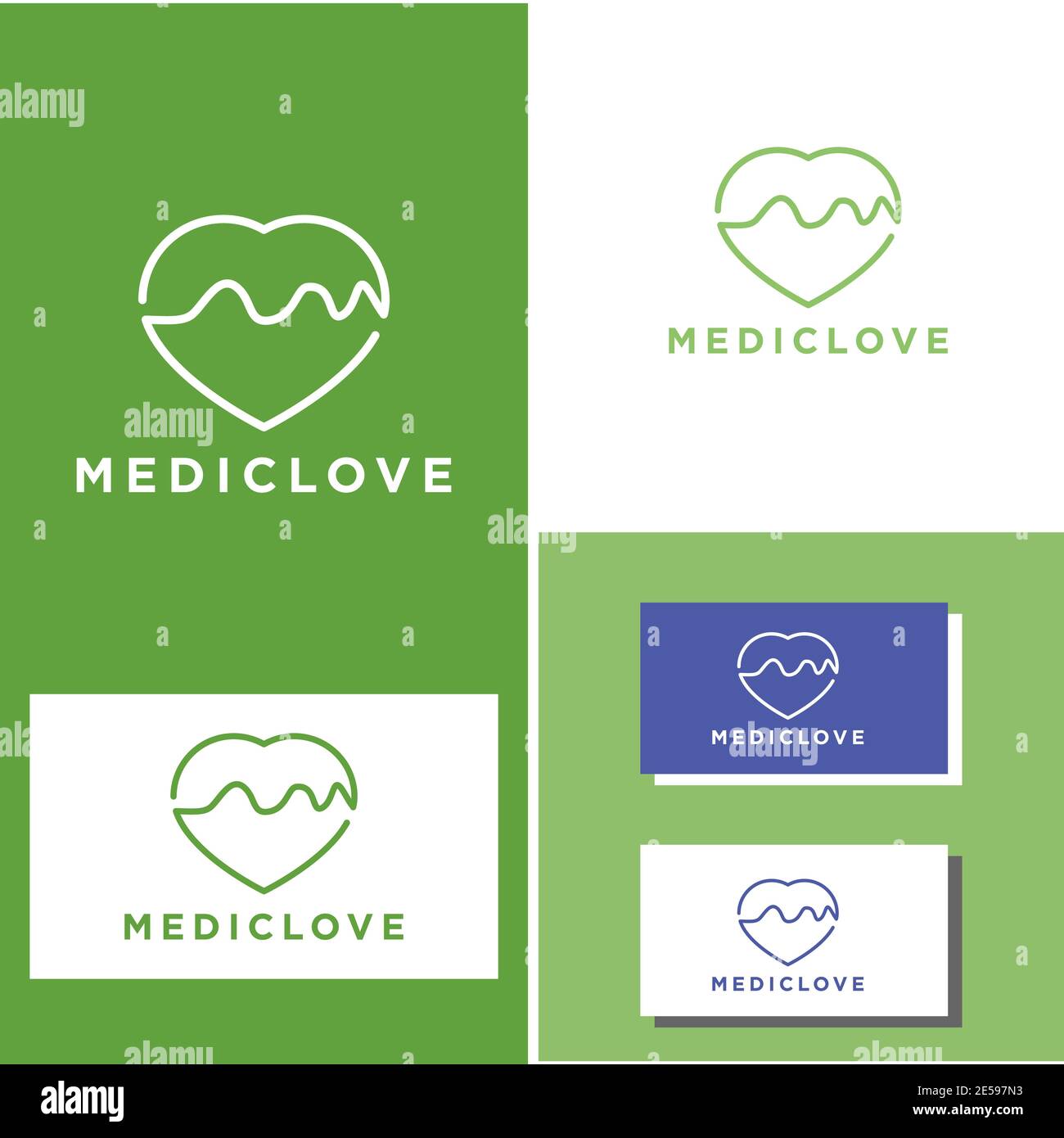 Medical heart love logo design vector Stock Vector Image & Art - Alamy