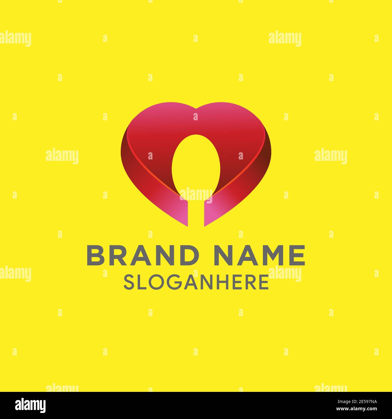 heart love with spoon logo design vector template Stock Vector Image ...